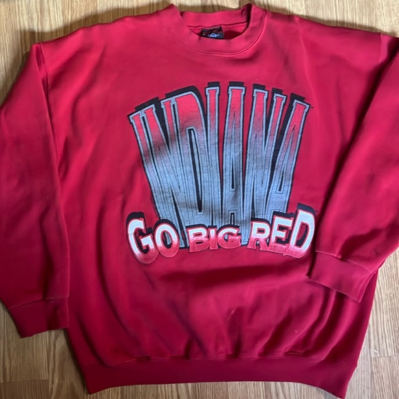 Shirts | Vintage Indiana University Big Red Sweatshirt | Poshmark